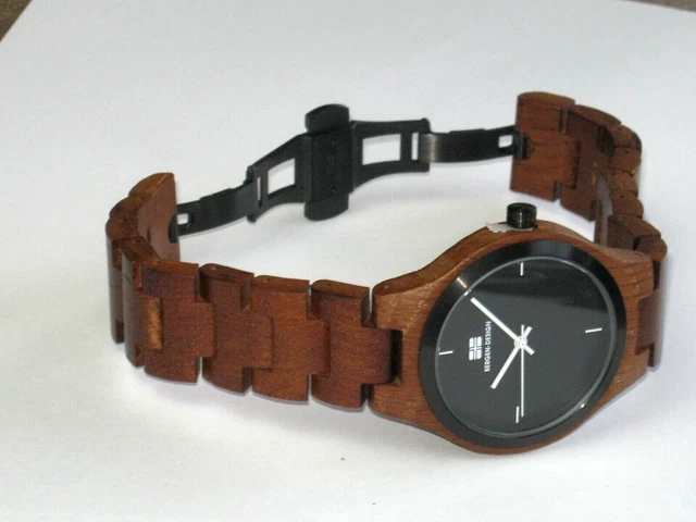 OROLOGIO IN VERO legno Bergen-Design, cassa 40 mm, merce nuova ...