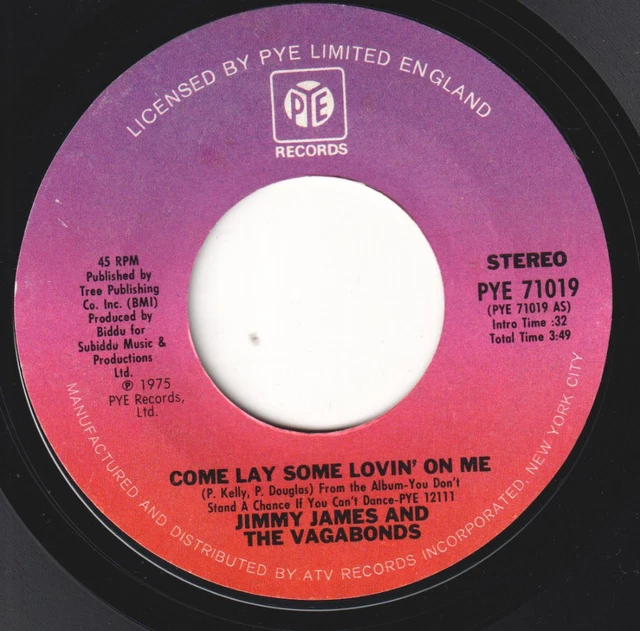 JIMMY JAMES & the Vagabonds Come Lay Some Lovin' On Me 7" vinyl USA Pye ...