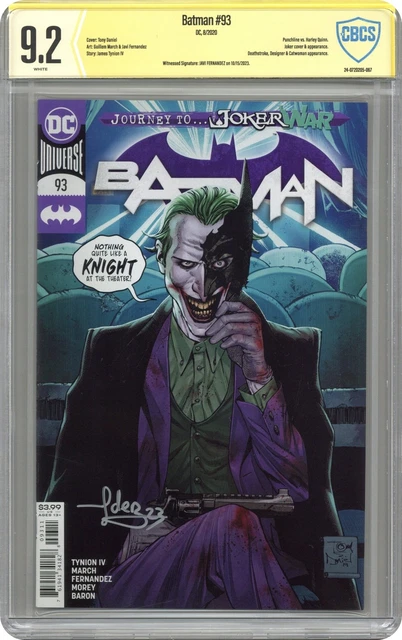 BATMAN #93A DANIEL CBCS 9.2 Witnessed Sig Javi Fernandez 2020 24 ...
