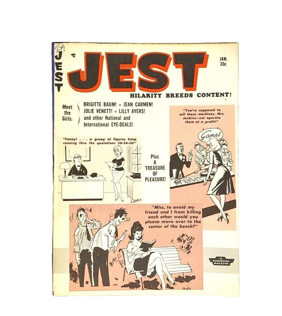 JEST MAGAZINE JANUARY 1961 Bill Ward Wenzel Machamber Humorama Jokes ...