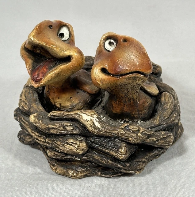 RAYA BEASTIES FIGURINE Two Bird Creatures in Nest Signed Fantasy ...