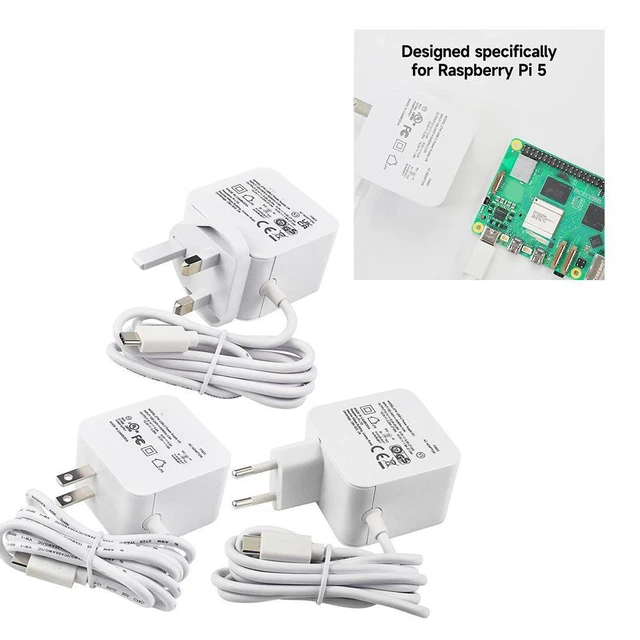 ALIMENTATORE UFFICIALE RASPBERRY Pi 27 W USB C 5,1 V 5 A compatibile ...