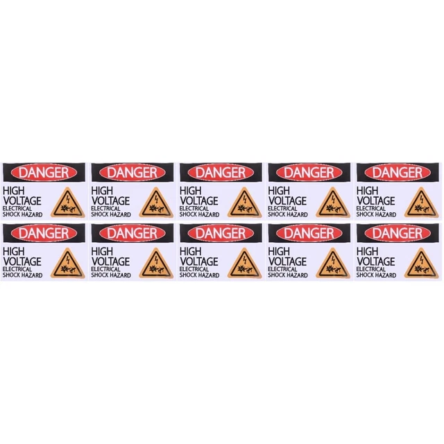10 SHEETS HIGH Voltage Electrical Box Warning Sticker Stickers £15.98 ...