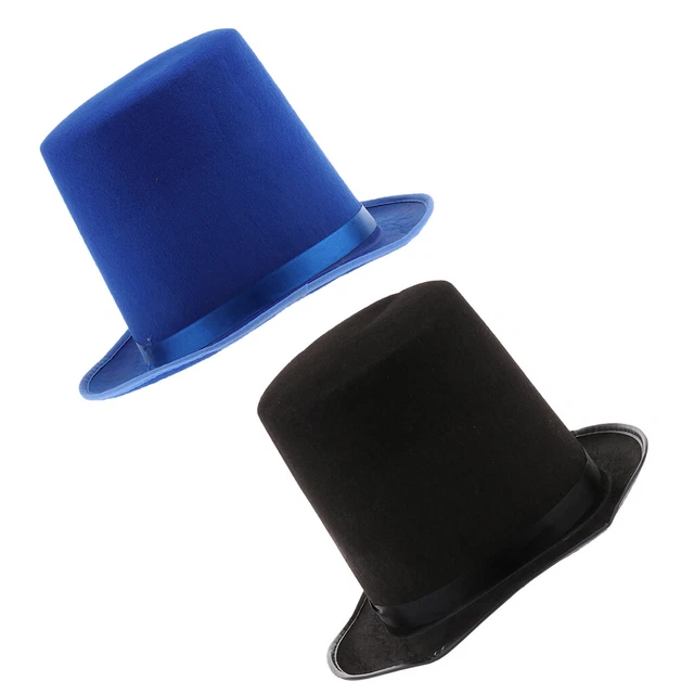 UNISEX FUN PLAIN Felt Satin Hat Magician Cap Costume Fancy £9.96 ...
