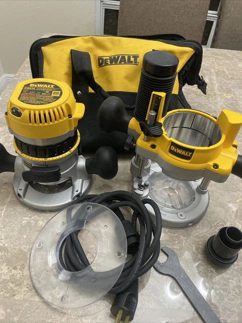DEWALT - DW618PKB - 2-1/4 HP Fixed Base + Plunge Router Combo Kit $189. ...