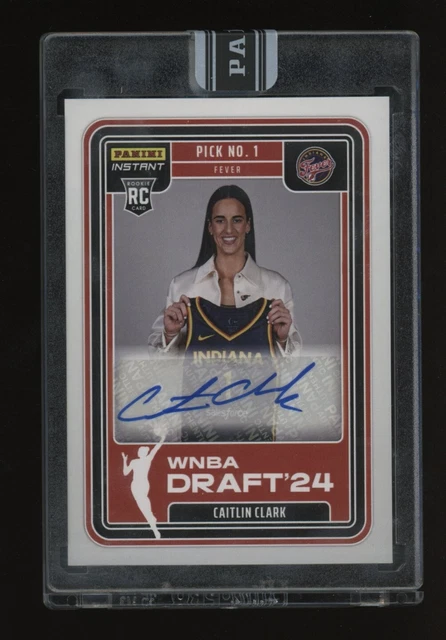 2024 PANINI INSTANT WNBA Draft Night Caitlin Clark AUTO 56/99 RC ROOKIE ...