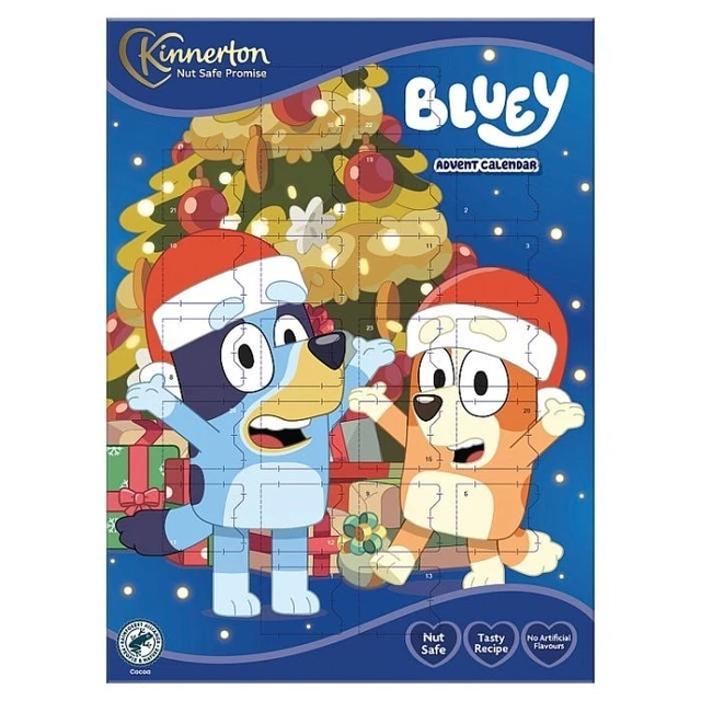 BLUEY ADVENT CALENDAR 40g - Kinnerton Milk Chocolate - Nut Safe ...