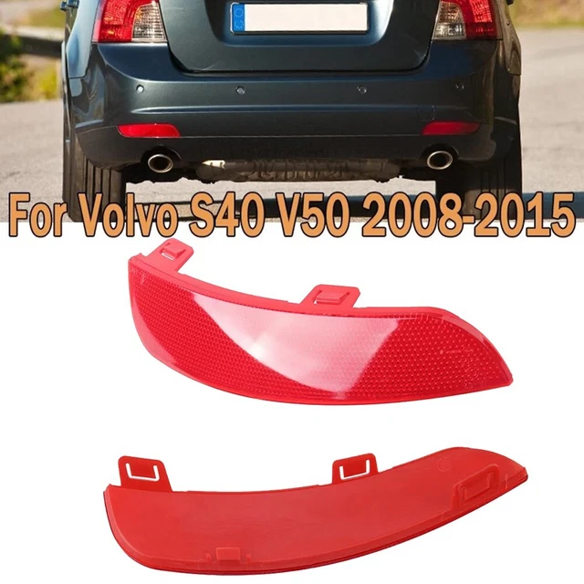 RED COLOR FOR VOLVO S40 V50 Rear Bumper Reflector Lens Easy to Install ...