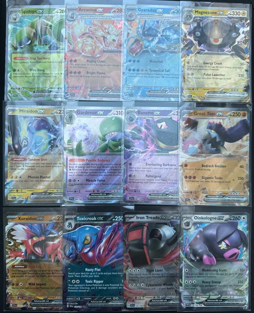 SCARLET AND VIOLET - ALL DOUBLE RARES ex CARD BUNDLE (12 ex cards ...