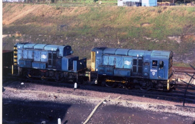 DIESEL RAILWAY STEAM LOCOMOTIVE PHOTO Class 13 Shunter 13001 Tinsley 26 ...