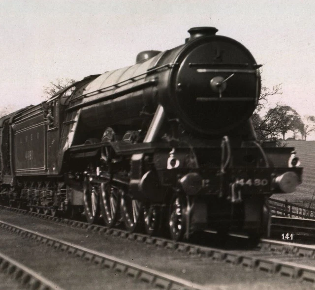 LNER 4-4-2 4480 locomotive steam train RPPC photograph postcard railway ...