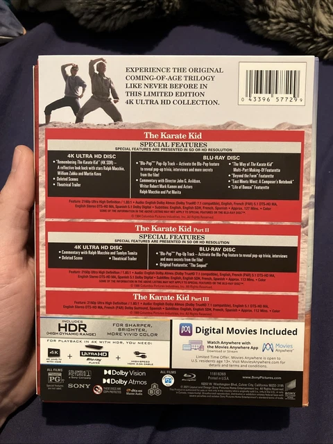 THE KARATE KID 3-Movie Collection (4K/Blu-ray, 2021, 6-Disc) TRILOGY NO ...