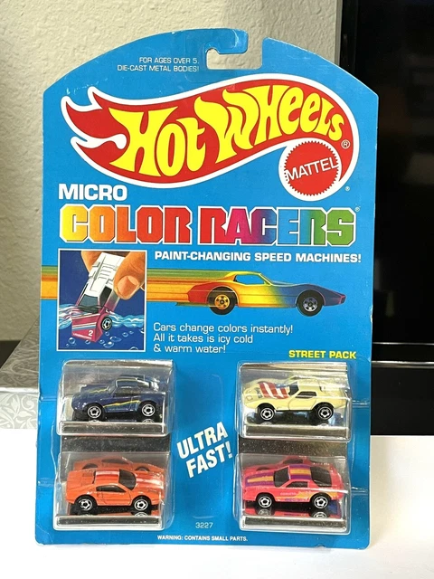MATTEL HOT WHEELS Micro Color Racers STREET PACK MOC, 1988 Ferrari ...