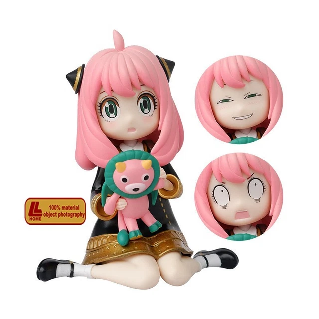 ANIME SPY X Family Sitting Anya Forger changeable Face cute PVC Figure ...