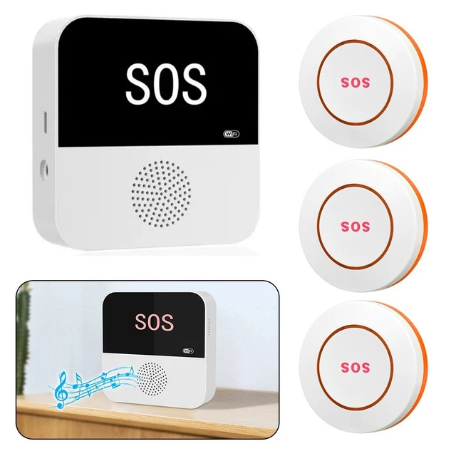 WIRELESS PAGING SYSTEM for Seniors Featuring SOS Panic Alarm Functionality £30.71 - PicClick UK