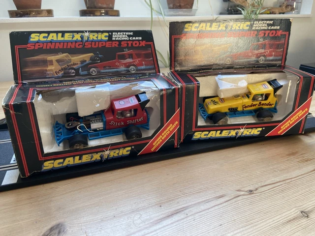 SCALEXTRIC C285 C286 Fender Bender Stick Shifter Stock Cars BOXED FREE ...