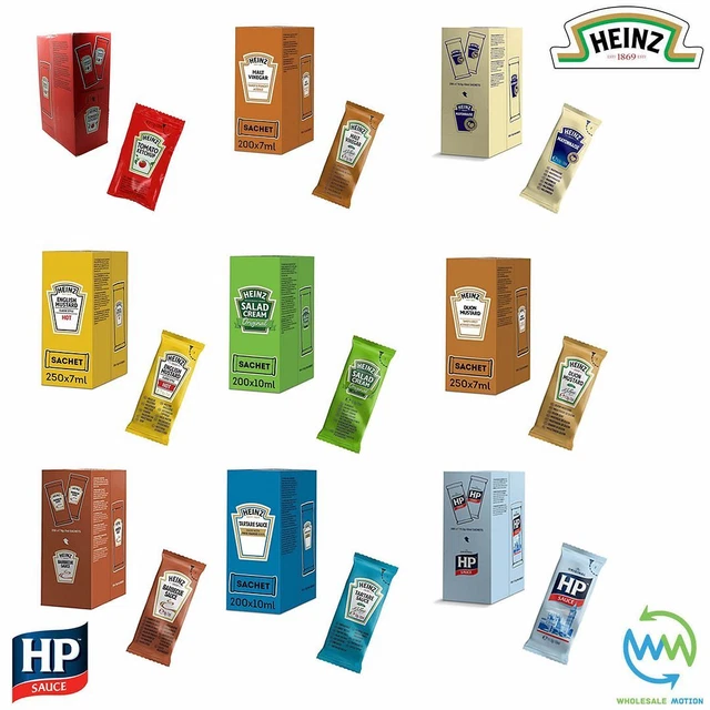 HEINZ SINGLE SACHETS 7 - 11.5G Individual Single Portion SACHET ...