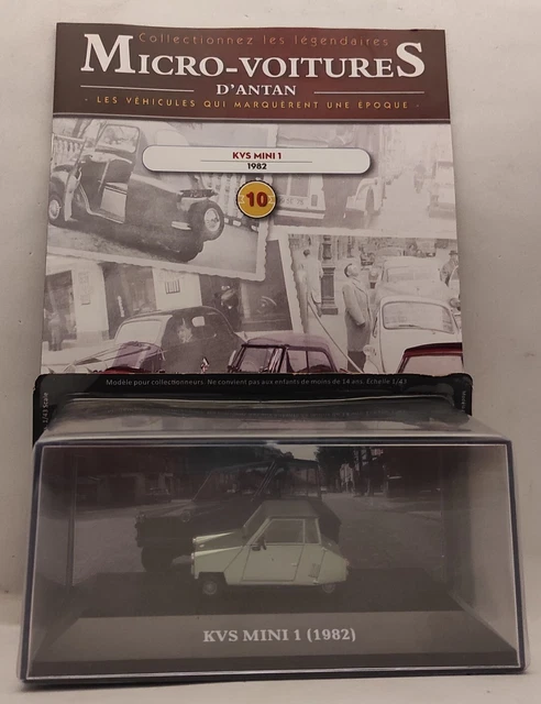 MICRO VOITURES D'ANTAN N°10 KVS MINI 1 (1982) - 1/43 + Livret altaya ...
