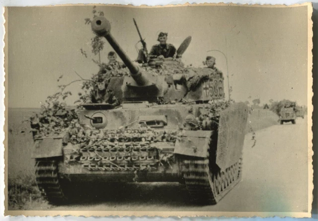 GERMAN WWII PHOTO: Wehrmacht Panzer Iv Tank On A Motorway £7.40 ...