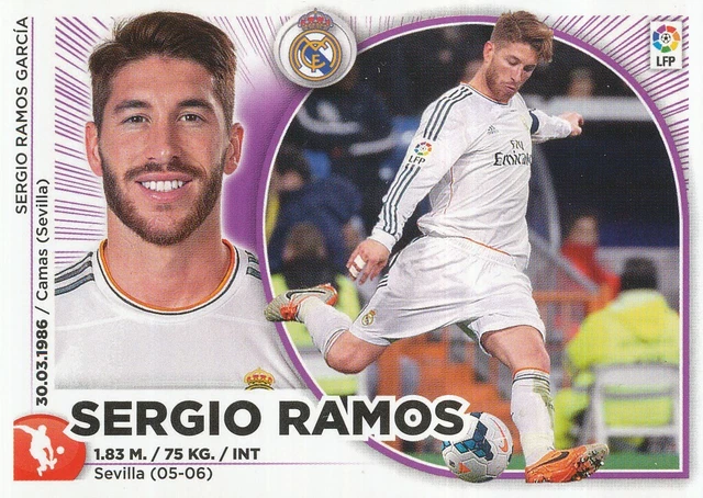 06 SERGIO RAMOS # Real Madrid Cromo Sticker Liga 2015 Panini #2 EUR 4 ...