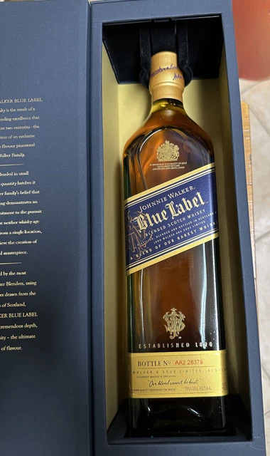 JOHNNIE WALKER BLUE Label - Travel Reital 1L 1 Litro - Blended Scotch ...
