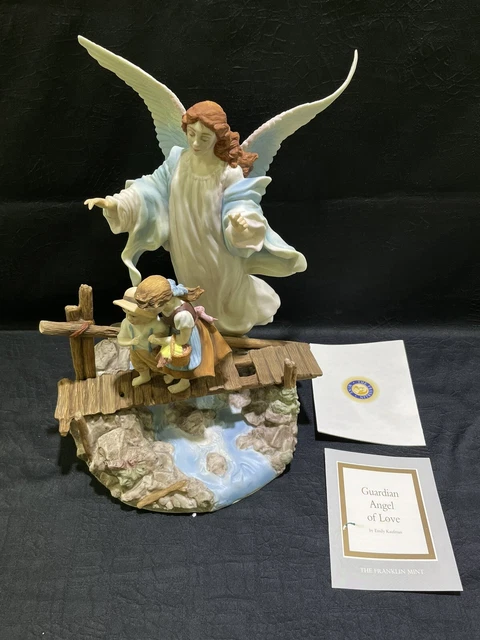 FIGURINE SCULPTURE ANGE Gardien de l'Amour Franklin comme neuf par ...