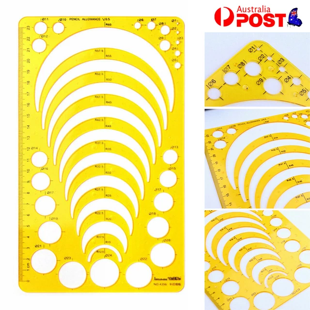 TECHNICAL STENCIL USEFUL Circle Template Drawing Arc Artist Drafting ...