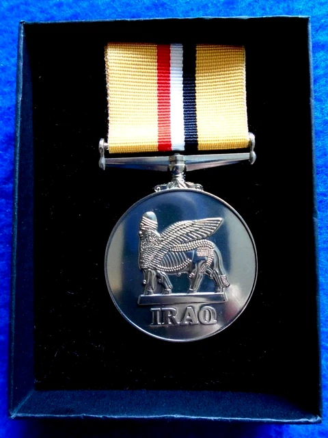 ERII IRAQ FULL Size Medal & Ribbon + Black Box, Op Telic, Reproduction ...