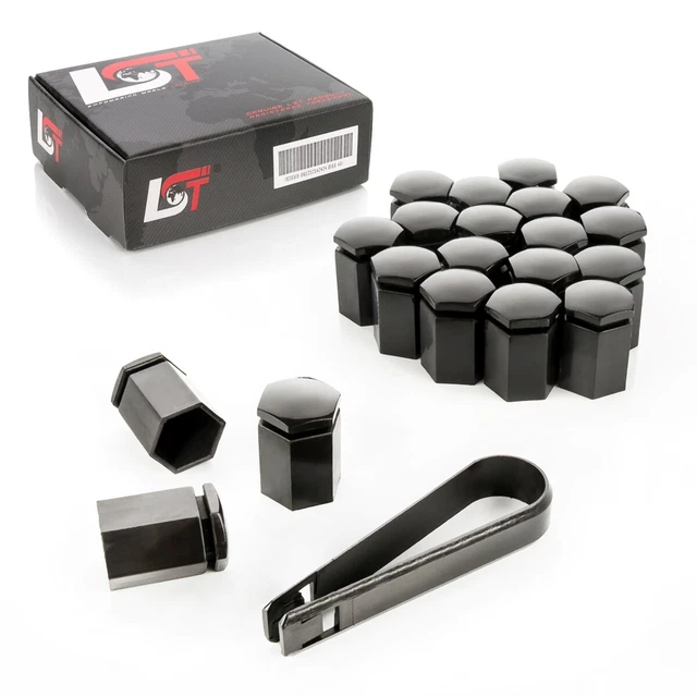 20X CAPS TAPONES de Tornillos de Rueda Largo Negro 17MM para Mini De ...