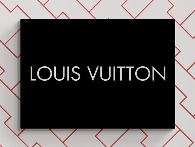 LV LOUIS VUITTON Shop Display Sign On Thick High Gloss Metal ...