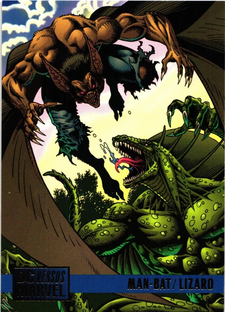 CARTE DC VERSUS Marvel Man-Bat vs Lizard #96 Fleer/Skybox EUR 3,89 ...