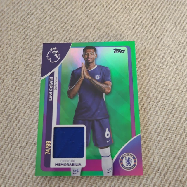 TOPPS PREMIER LEAGUE 2026 Levi Colwill Player Worn Patch Green /99 ...