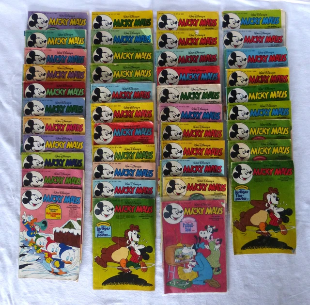 AUFLÖSUNG: NACHLASS.KONVOLUT MIT alten Micky Maus Heften von 1980/81 ...