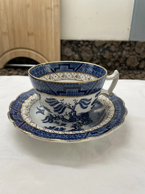 BOOTHS REAL OLD Willow Pattern a8025 Tea Cup & Saucer £8.50 - PicClick UK