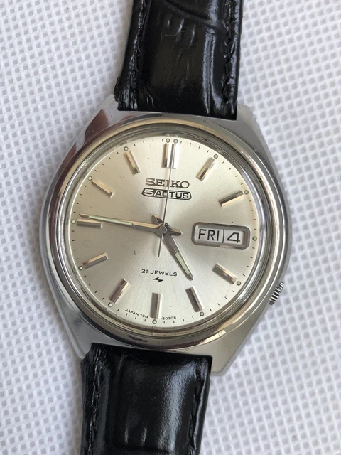 VINTAGE SEIKO ACTUS Silver Men's Watch - 7019-8010 Mens Watch £75.60 - PicClick UK