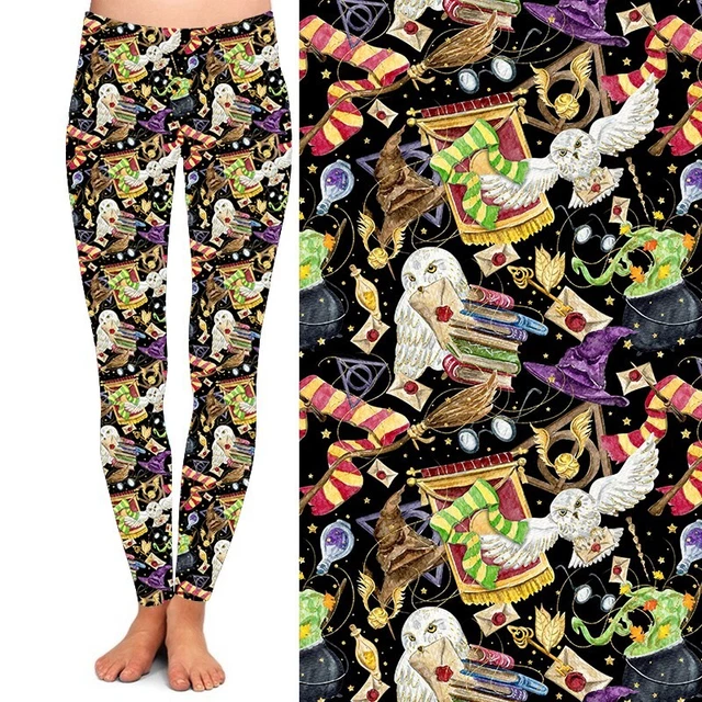 HARRY POTTER HOGWARTS Sorting Hat Owl Women's Leggings TC Plus Size 12 ...