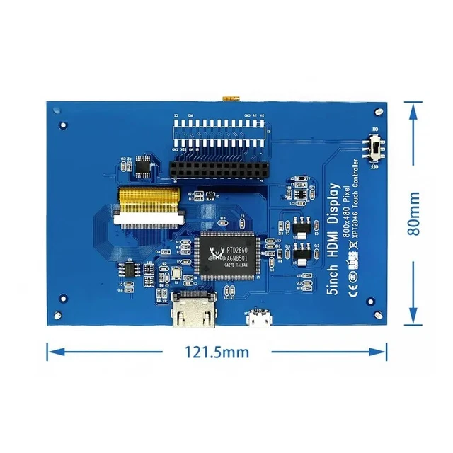 5 INCH HDMI Display Touch Raspberry Pi XPT2046 800×480 EUR 15,00 ...