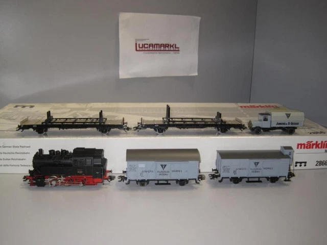 MÄRKLIN HO 2866 DRG deutscher Flugzeug-Transport-Zug "JUNKERS" #3230 ...