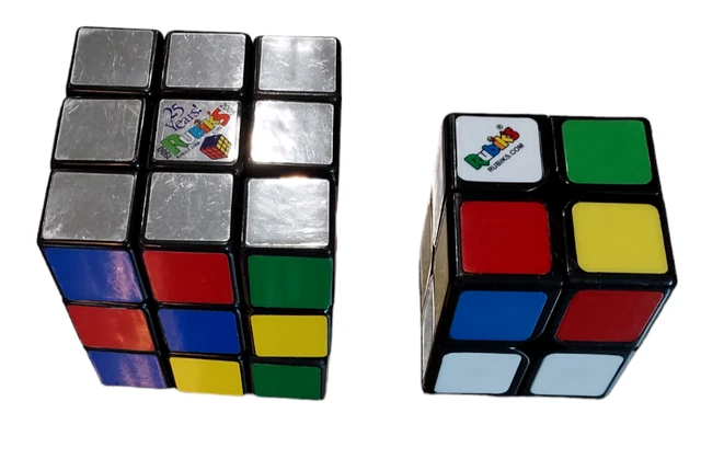 VINTAGE RUBIK'S CUBE Puzzles Lot Of 2 - 3x3x3 (25th Anniversary Version ...