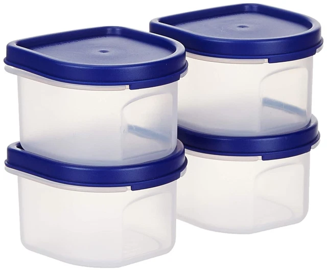 MODULAR PLASTIC STORAGE Containers with Lid, Set of 4 (250ml each ...
