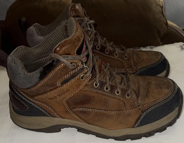RED WING SHOES Boots TruHiker Steel Toe Work Mens Size 8.5 Brown ...