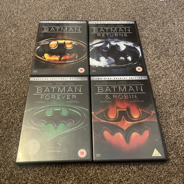 BATMAN, BATMAN RETURNS, Batman Forever & Robin Special Edition DVDs x 4 ...