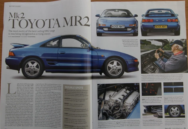ORIGINAL MK2 TOYOTA MR2 Buyers Guide, 2021 CSC magazine article £5.50 ...