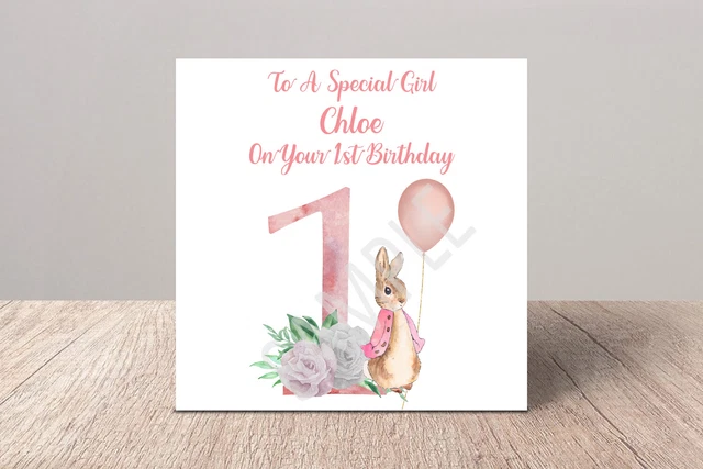 PERSONALISED PETER RABBIT 1st Birthday Card Daughter Granddaughter ...