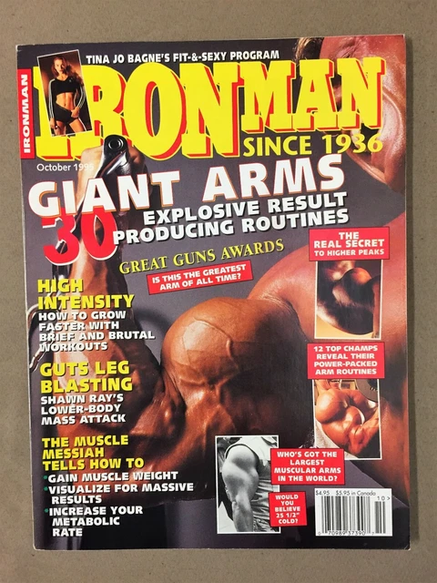 IRONMAN BODYBUILDING MUSCLE Fitness magazine / Giant Arms Issue / 10-95 ...
