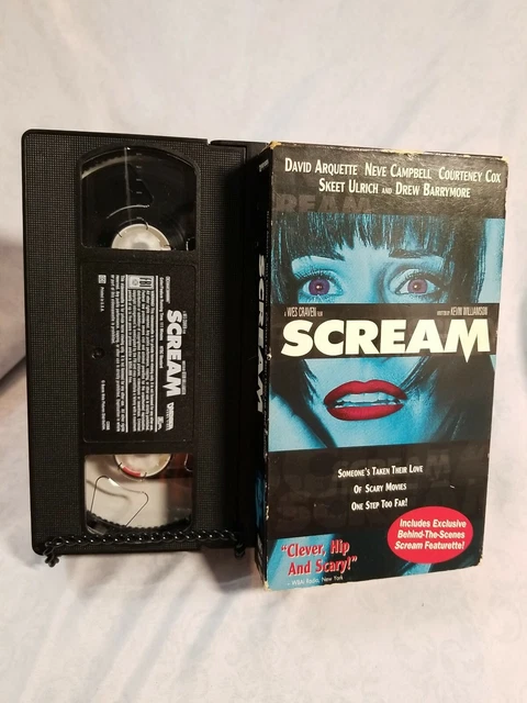 SCREAM VHS DIMENSION Courtney Cox Blue Cover Variant Rare Horror Wes ...