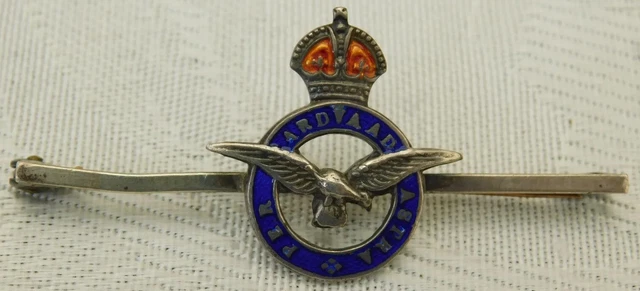 WW1 WORLD WAR ONE SILVER ENAMEL RAF ROYAL AIR FORCE SWEETHEART BROOCH ...
