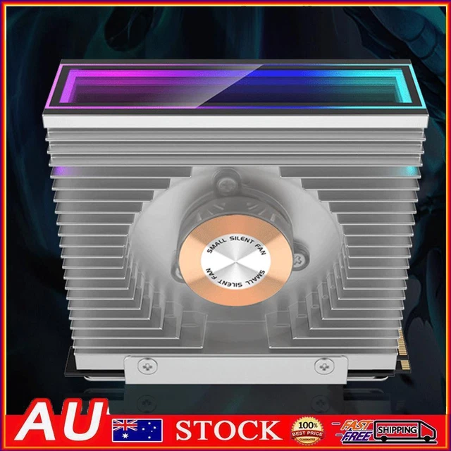 ARGB M.2 2280 SSD Heatsink with 50MM PWM Dual Fan for M.2 Desktop PC ...