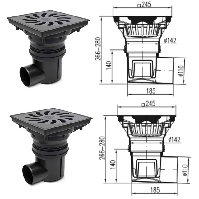 HOFABLAUF BODENABLAUF KELLERABLAUF Balkonablauf Wassersperre Ablauf EUR 40,19 - PicClick IT