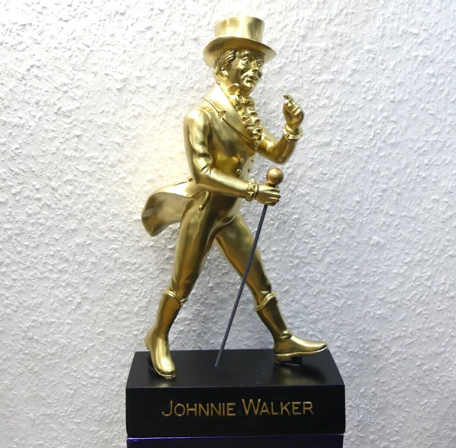 JOHNNIE WALKER STRIDING Walking Man Statue Figure Display Skulptur 38cm ...